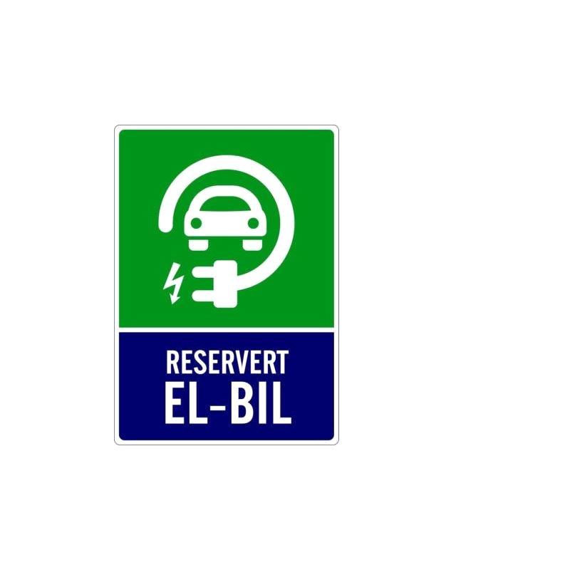 92243 Skilt Reservert el-bil 300x400